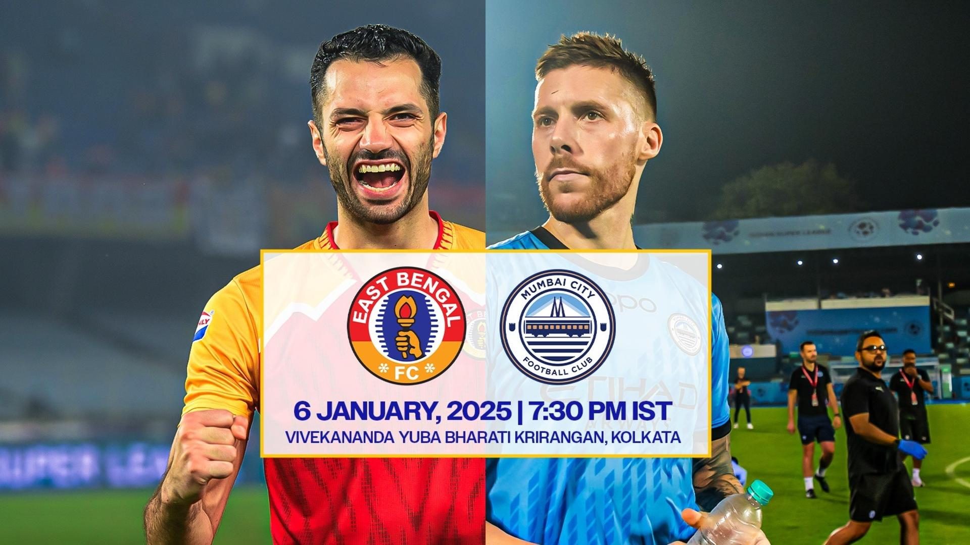 Preview: East Bengal FC and Mumbai City FC aim to return to winning ways