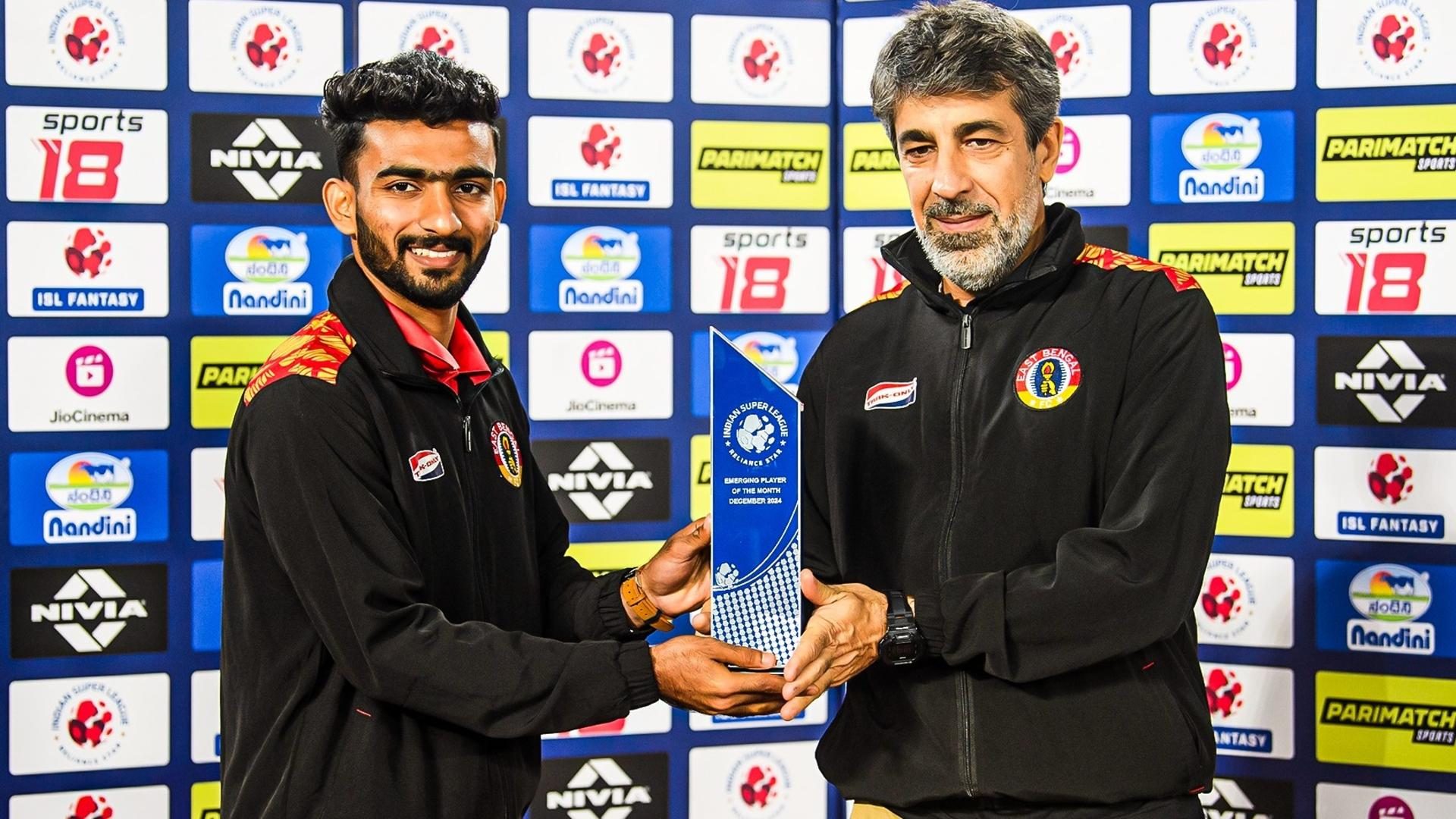 East Bengal FC’s PV Vishnu named Emerging Player of the Month for ...